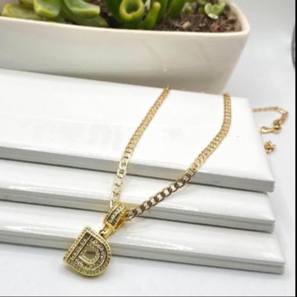 Jewelry | Gold Filled Initial D And Chain Inicial D Oro Laminado Y ...